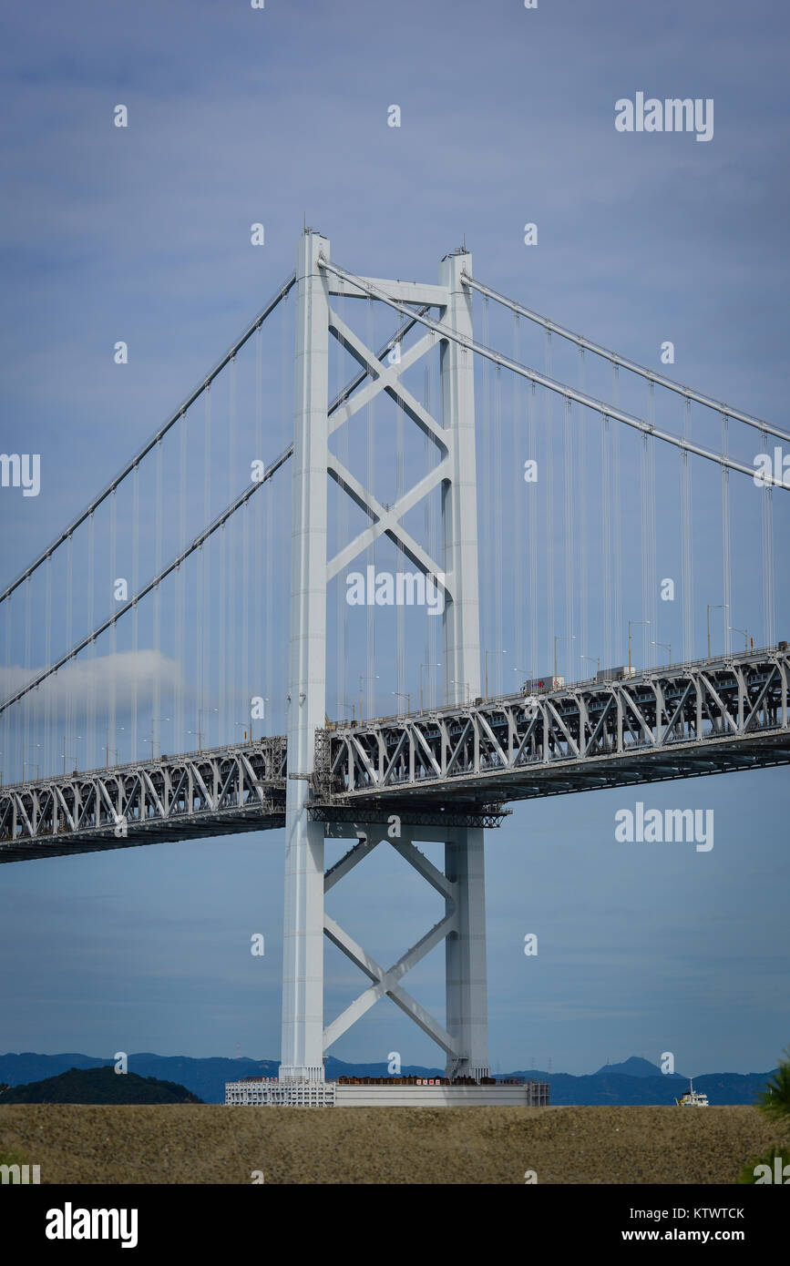 Okayama, Japan - Oct 5, 2017. Details of Seto Ohashi Bridge in Okayama ...