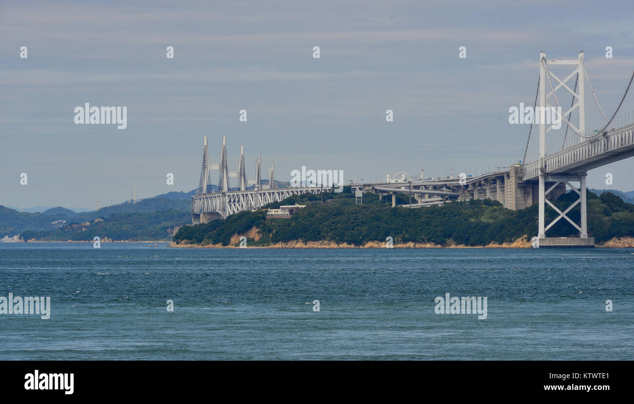 Okayama, Japan - Oct 5, 2017. Great Seto Bridge in Okayama, Japan. Seto ...