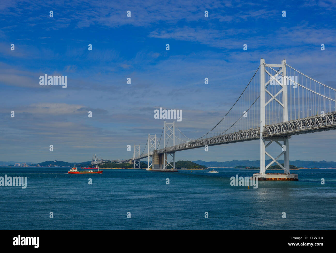 Okayama, Japan - Oct 5, 2017. Great Seto Bridge at summer day in ...