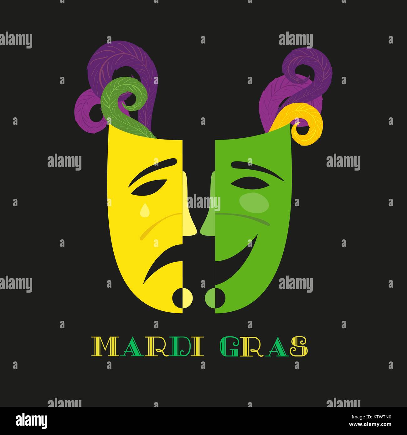 Mardi Gras celebration label Stock Vector Image & Art - Alamy