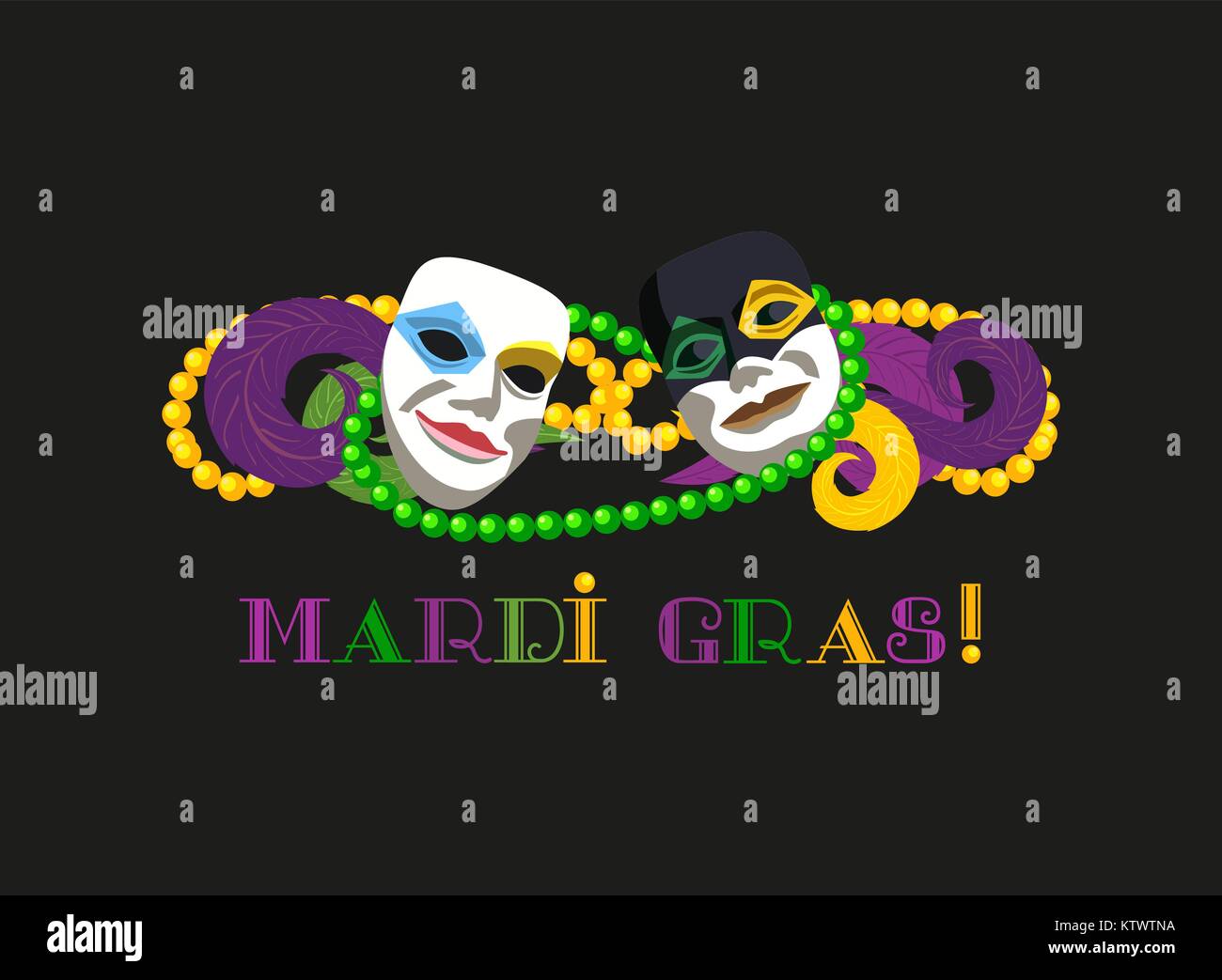 Mardi Gras celebration poster Stock Vector Image & Art - Alamy