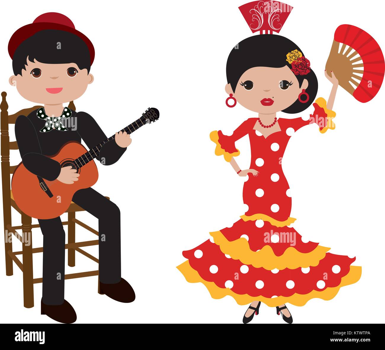 Flamenca dress Stock Vector Images - Alamy