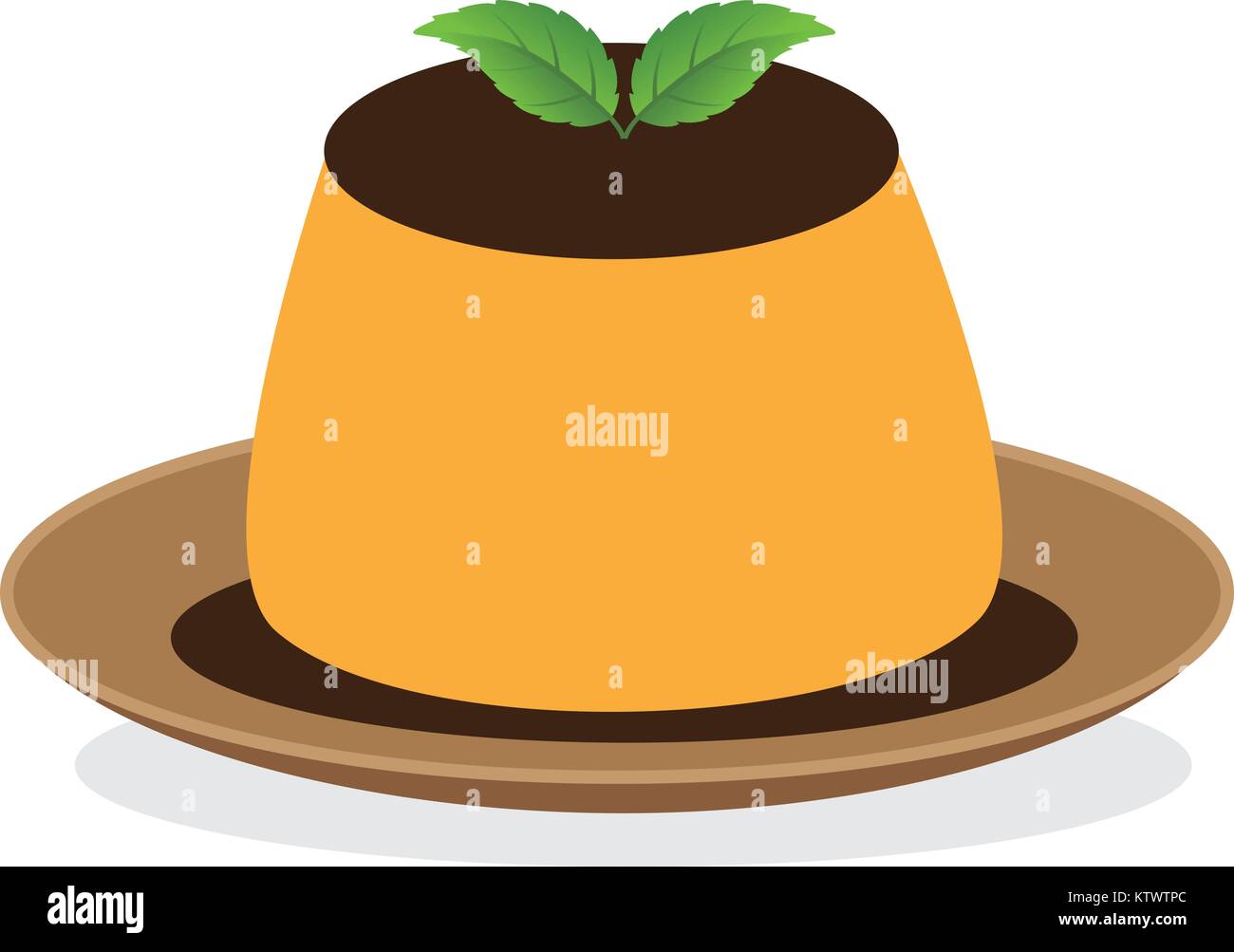 Flan dish Stock Vector Images - Alamy