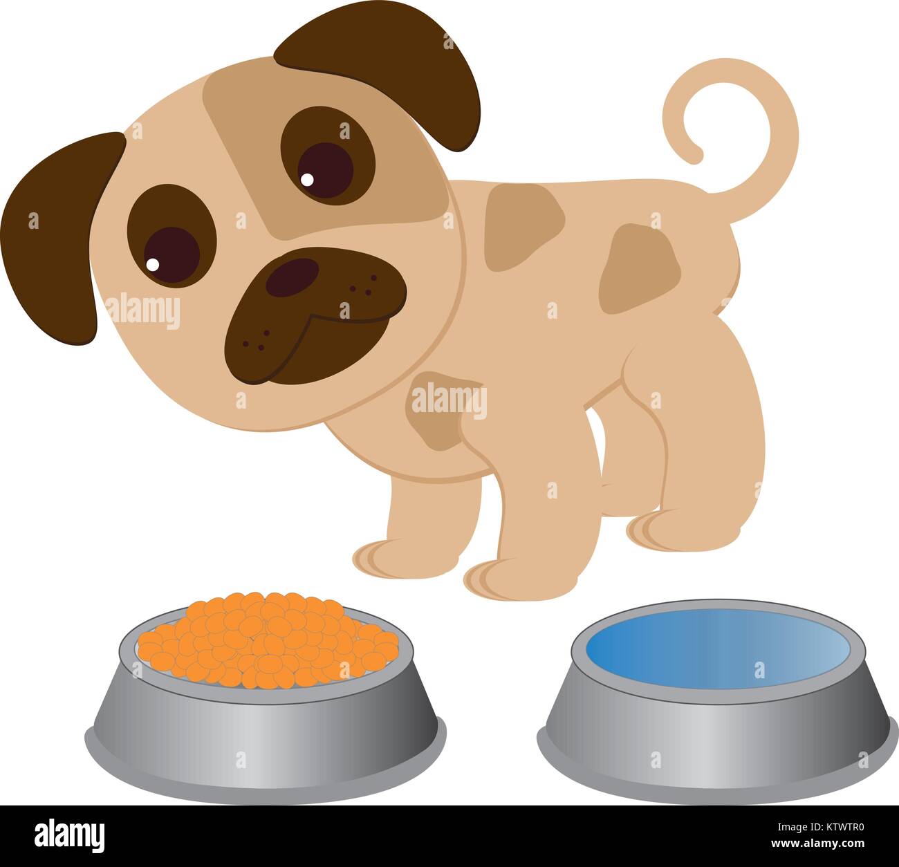 Puppy eating in vector Stock Vector Image & Art - Alamy