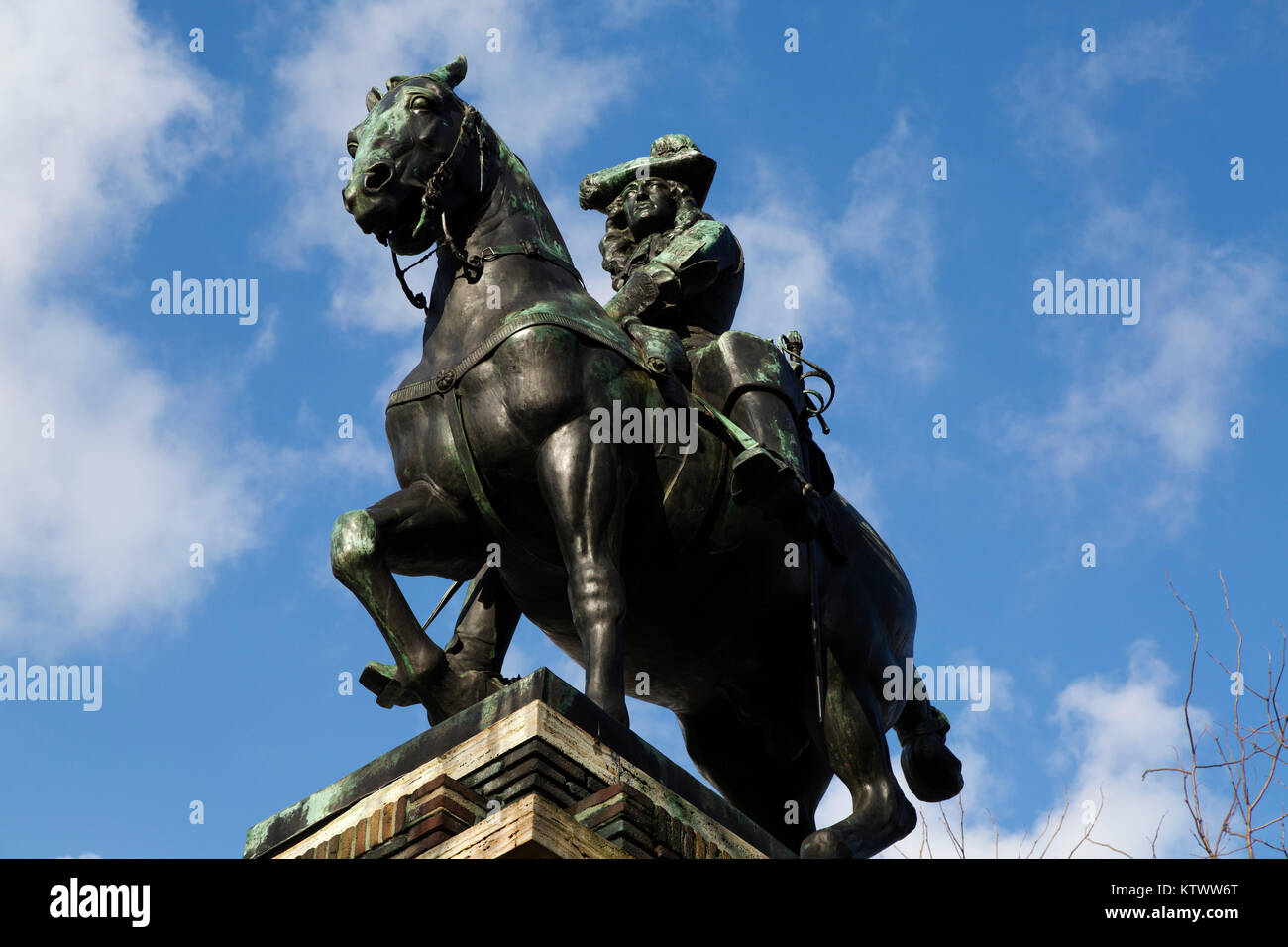 Statue of Willem III (William of Orange) in Breda, the Netherlands. The ...