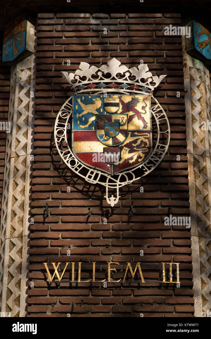 Pedestal of a statue in honour of Willem III (William of Orange) in ...