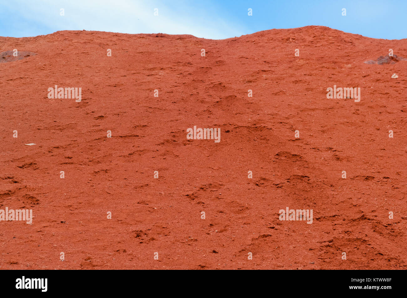 Abandoned red colored land similar to planet Mars' surface Stock Photo ...