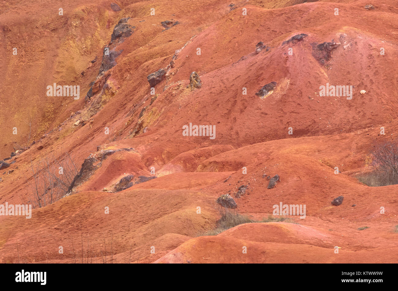 Bauxite mine, raw weathered bauxite sedimentary rock on surface Stock ...