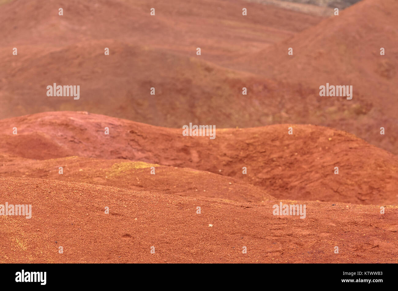 Abandoned red colored land similar to planet Mars' surface Stock Photo ...