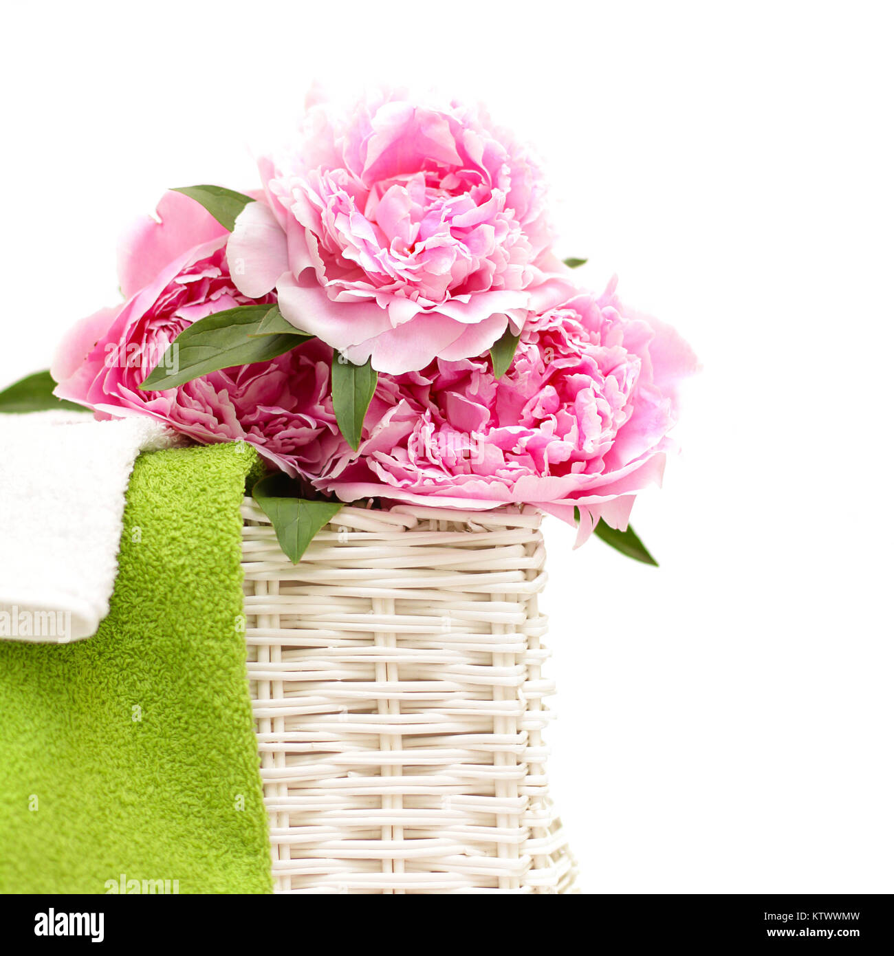 Spa relaxation concept with flower and stones Stock Photo - Alamy