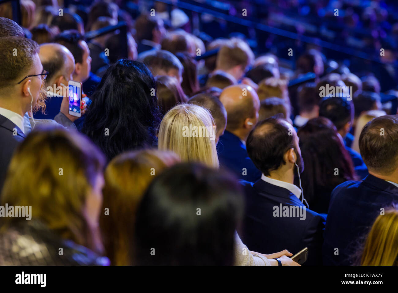People attend business conference in congress hall Stock Photo - Alamy