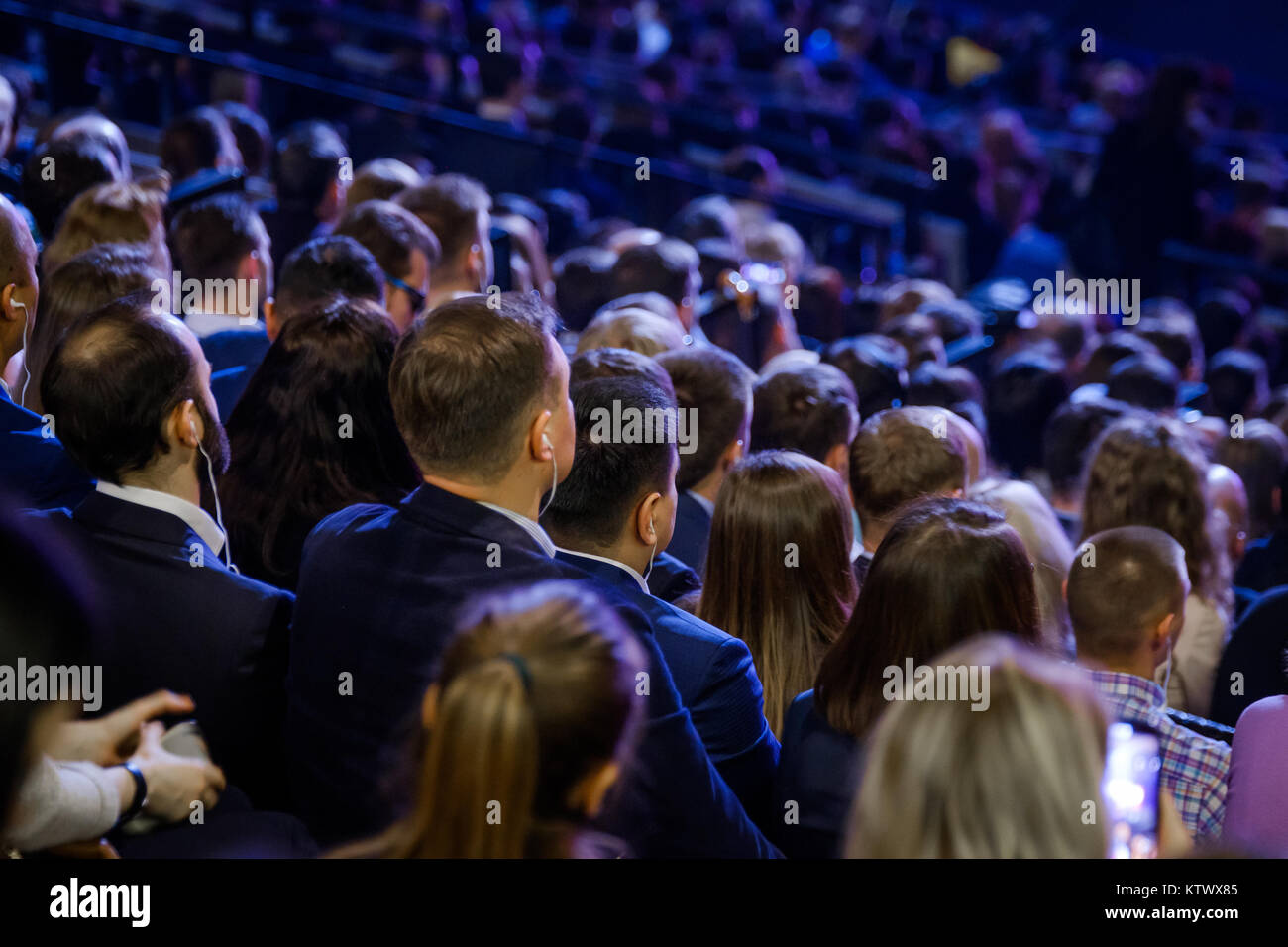 People attend business conference in congress hall Stock Photo - Alamy