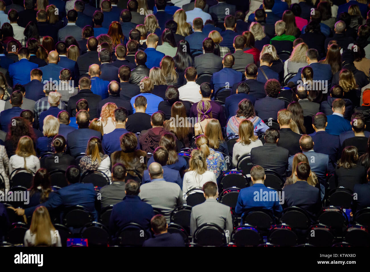 People attend business conference in congress hall Stock Photo - Alamy