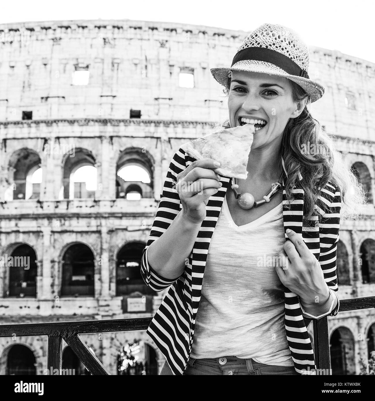 Pizza slice Black and White Stock Photos & Images - Alamy