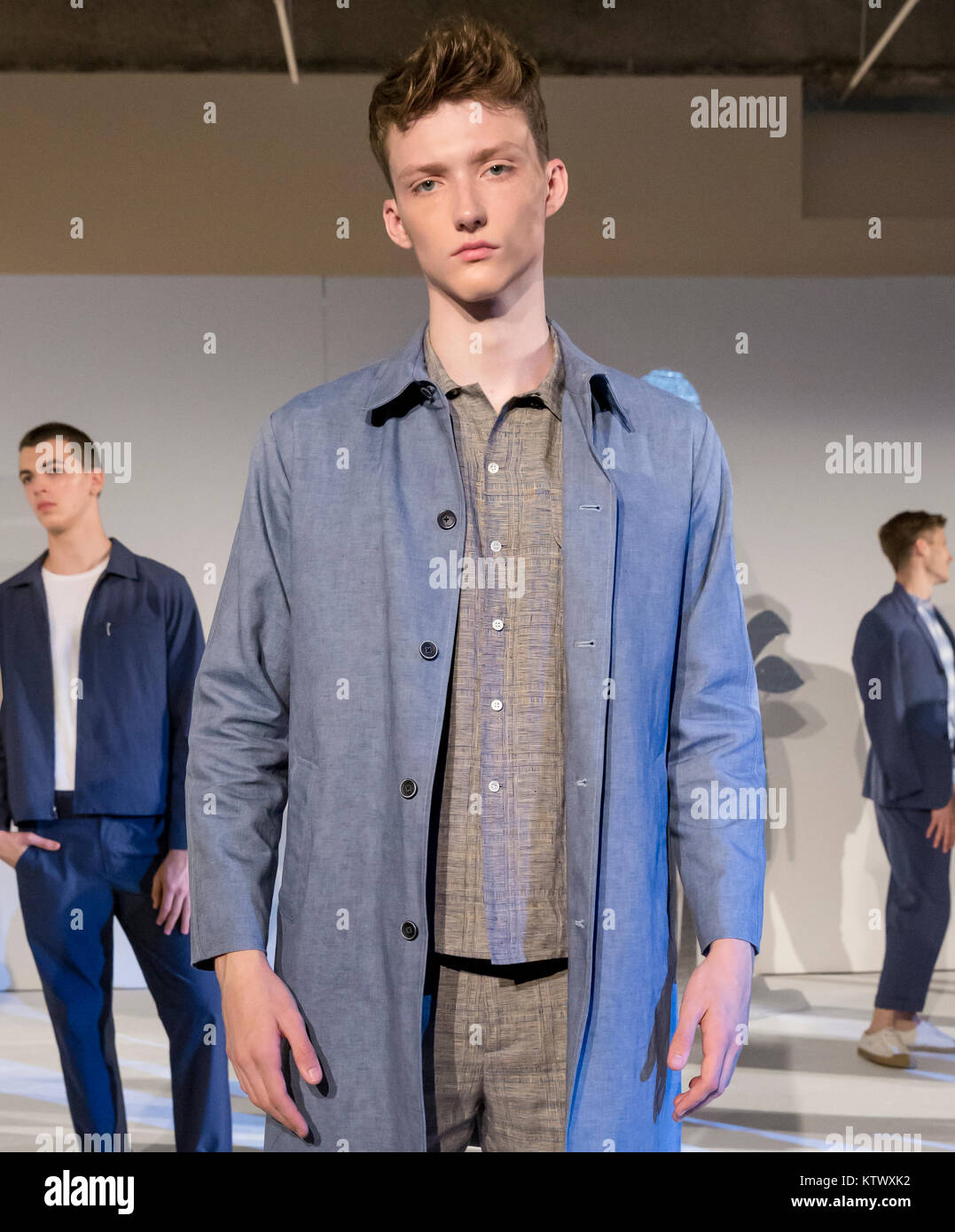 NEW YORK, NY - July 10, 2017: A model poses at the Krammer and Stoudt ...