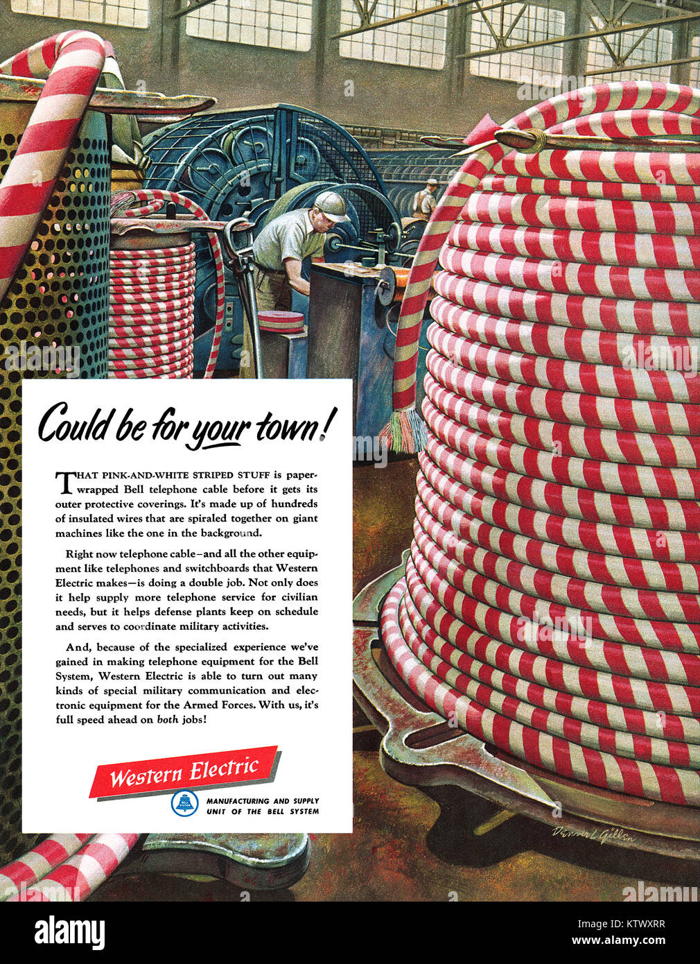 1952 U.S. advertisement for Western Electric Stock Photo - Alamy