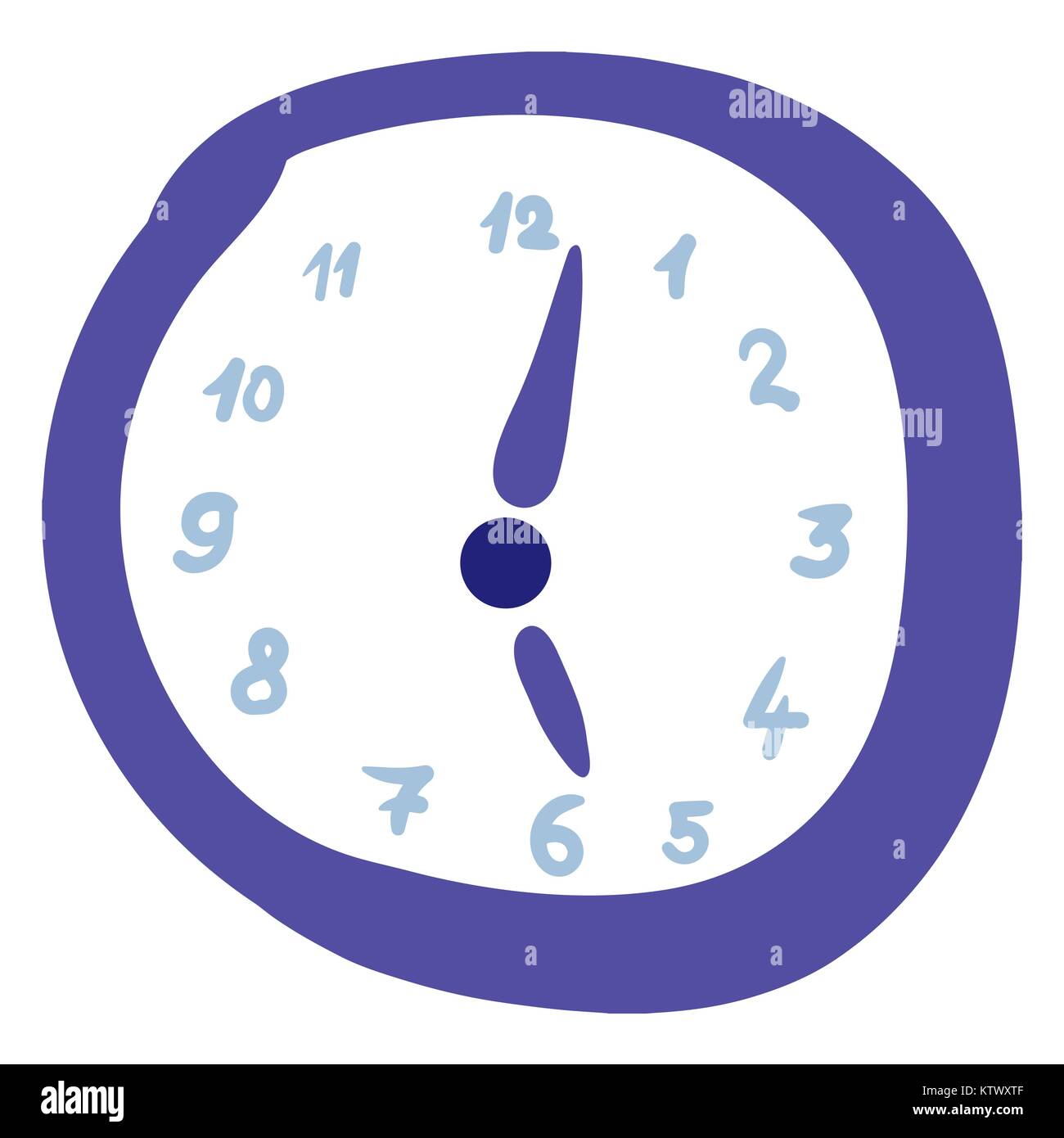the dial of the watch drawn by hand Stock Vector Image & Art - Alamy
