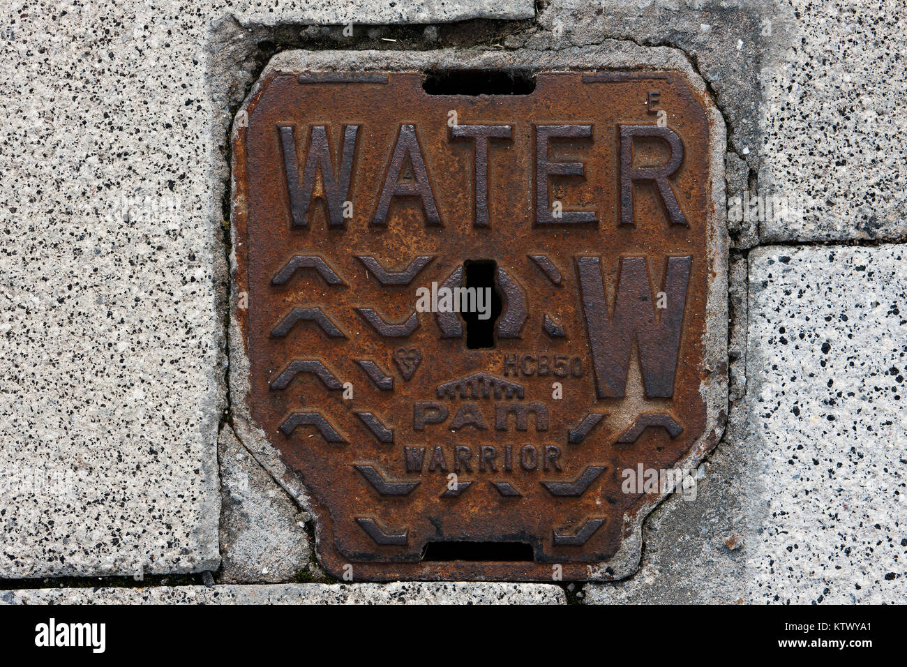 Metal water meter cover hi-res stock photography and images - Alamy