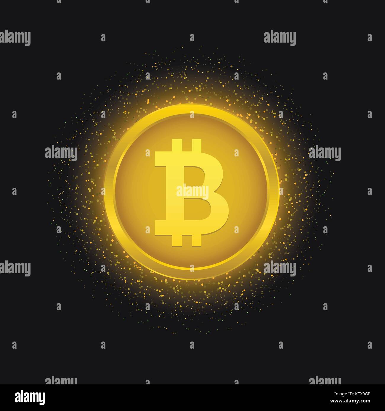Metal shiny bitcoin crypto Stock Vector Images - Alamy