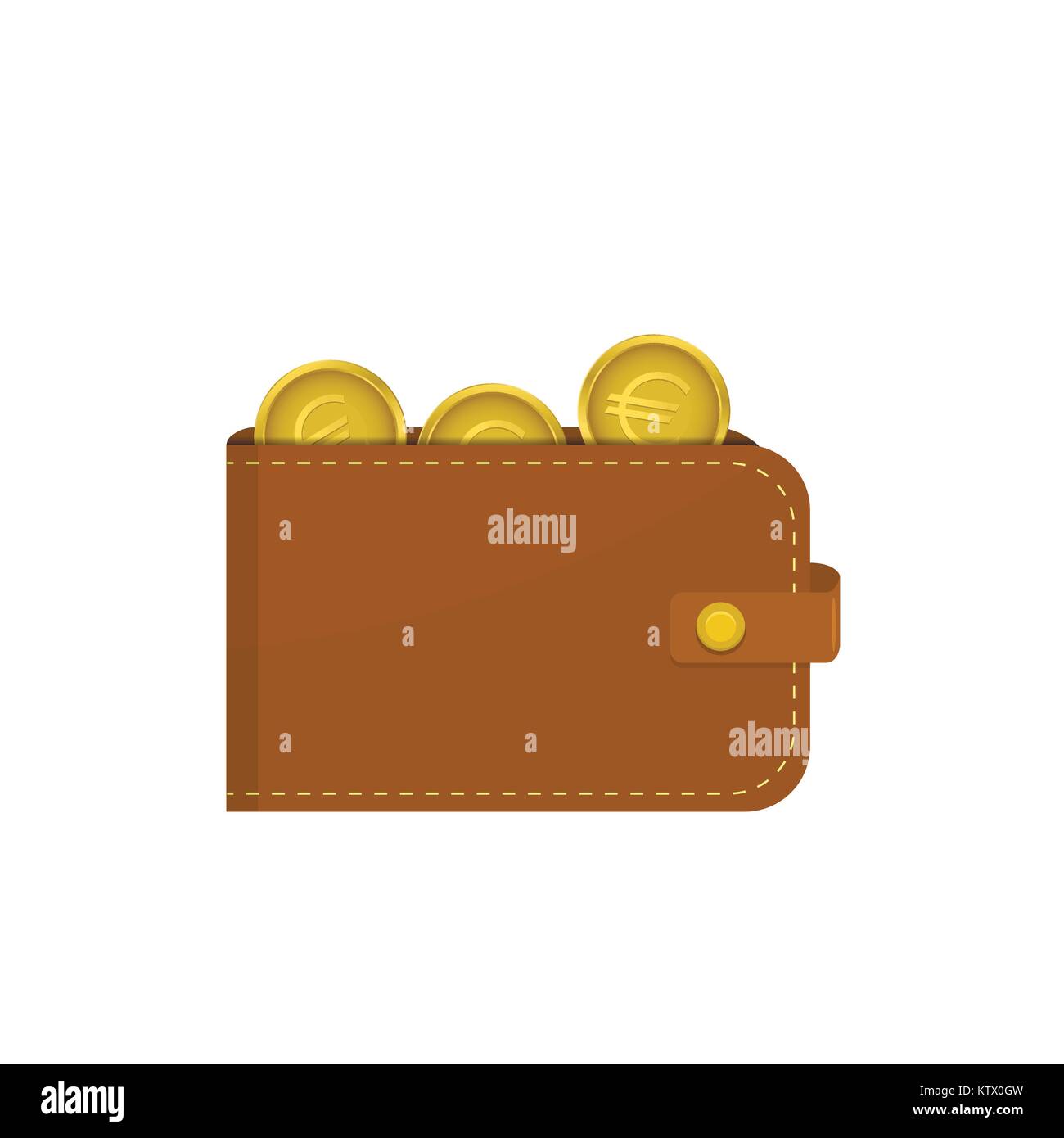 Euro coin with pocket Stock Vector Images - Alamy