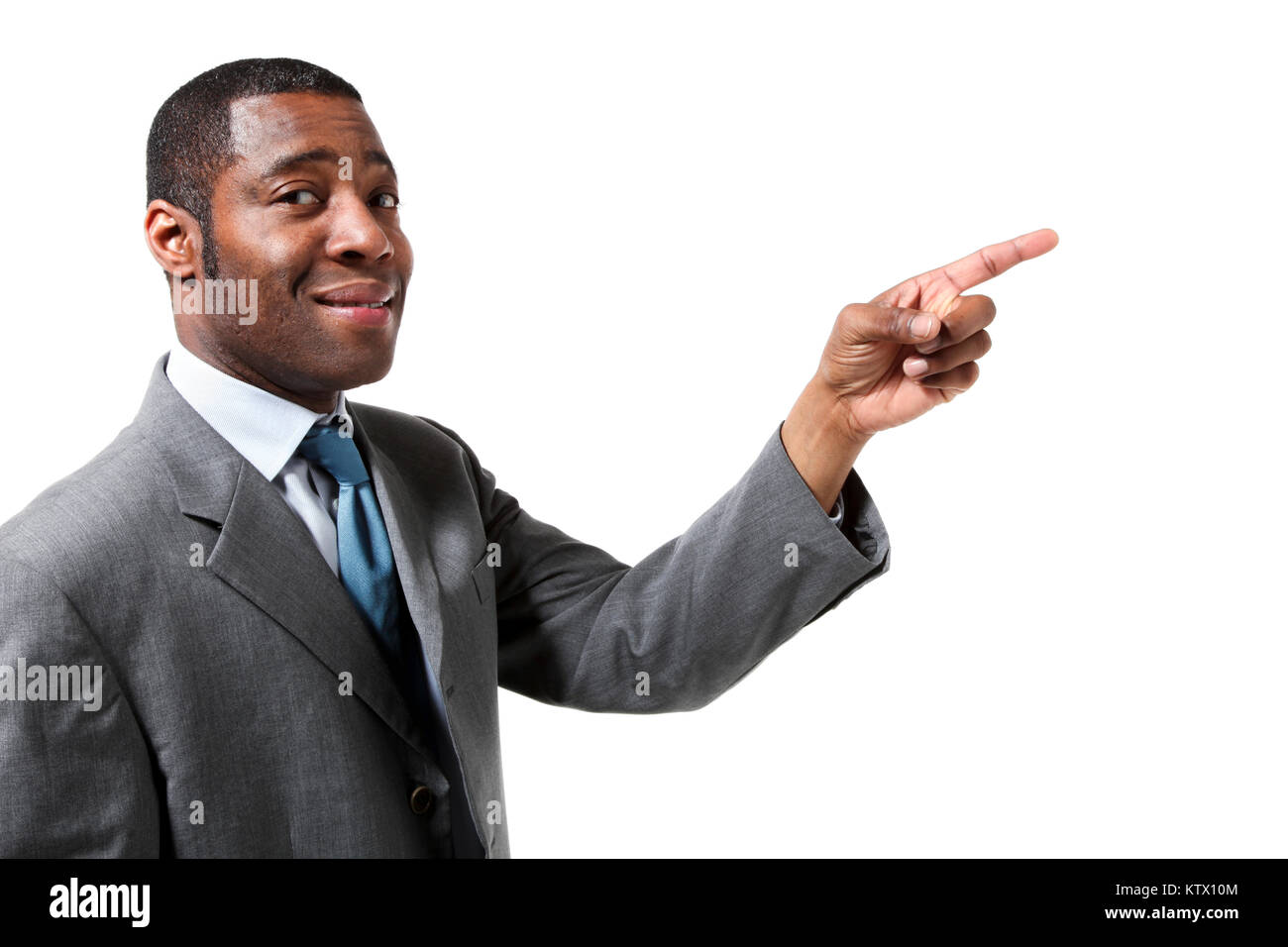 black man indicating Stock Photo - Alamy