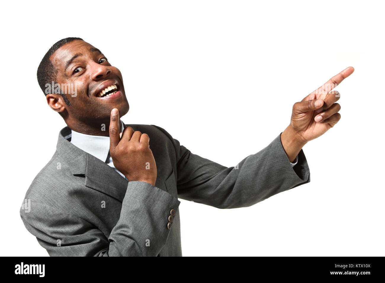black man indicating Stock Photo - Alamy