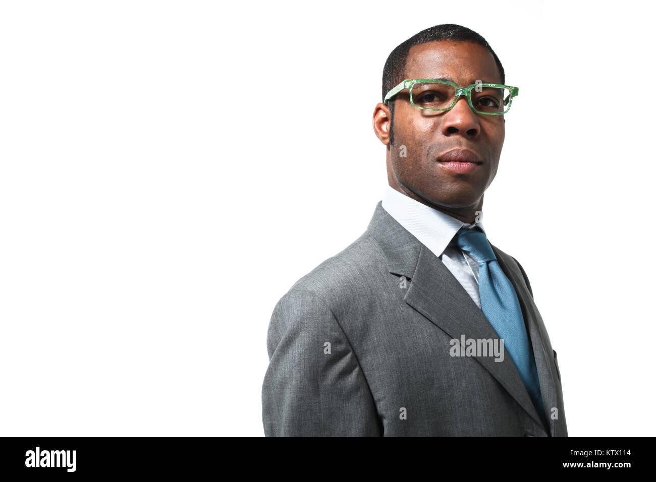 black man wearing eyeglasses Stock Photo - Alamy
