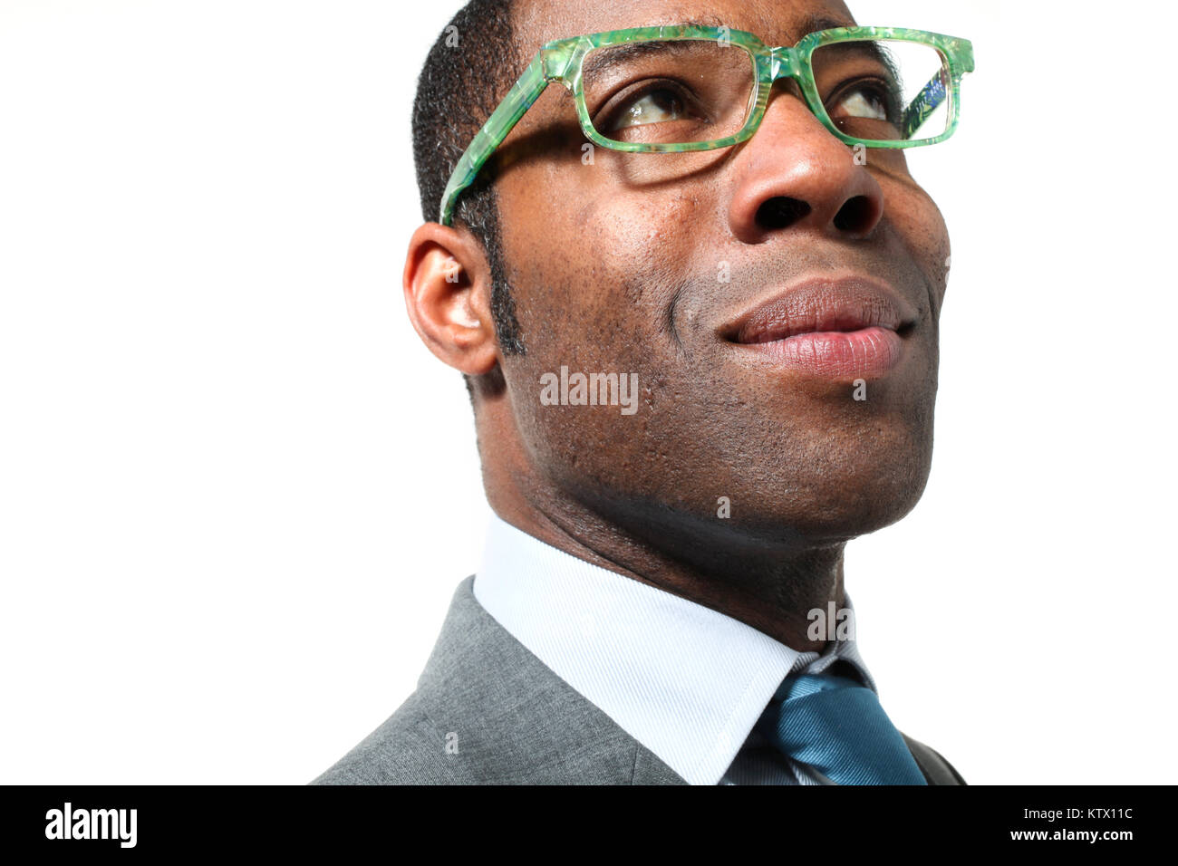 black man wearing eyeglasses Stock Photo - Alamy