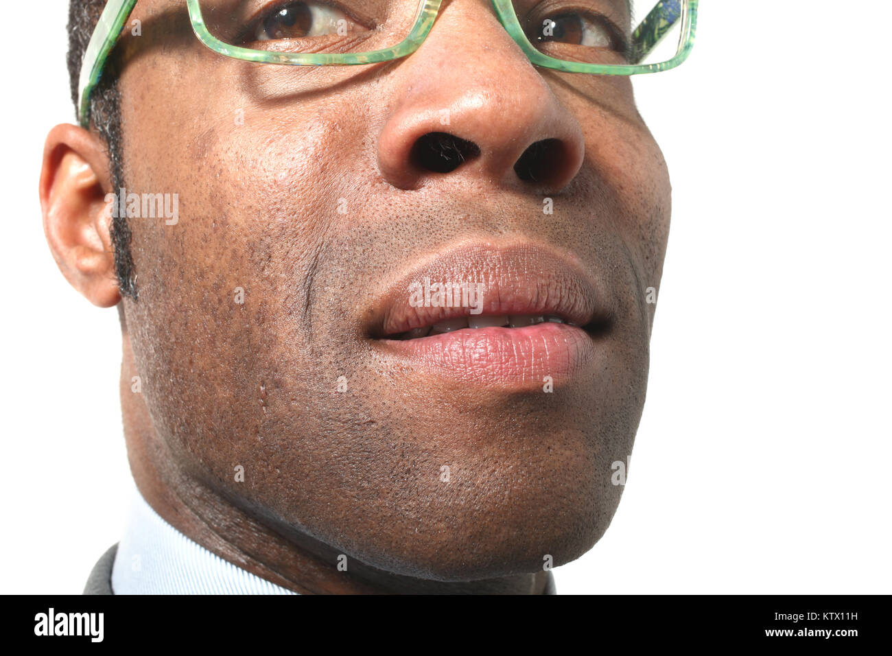 black man wearing eyeglasses Stock Photo - Alamy