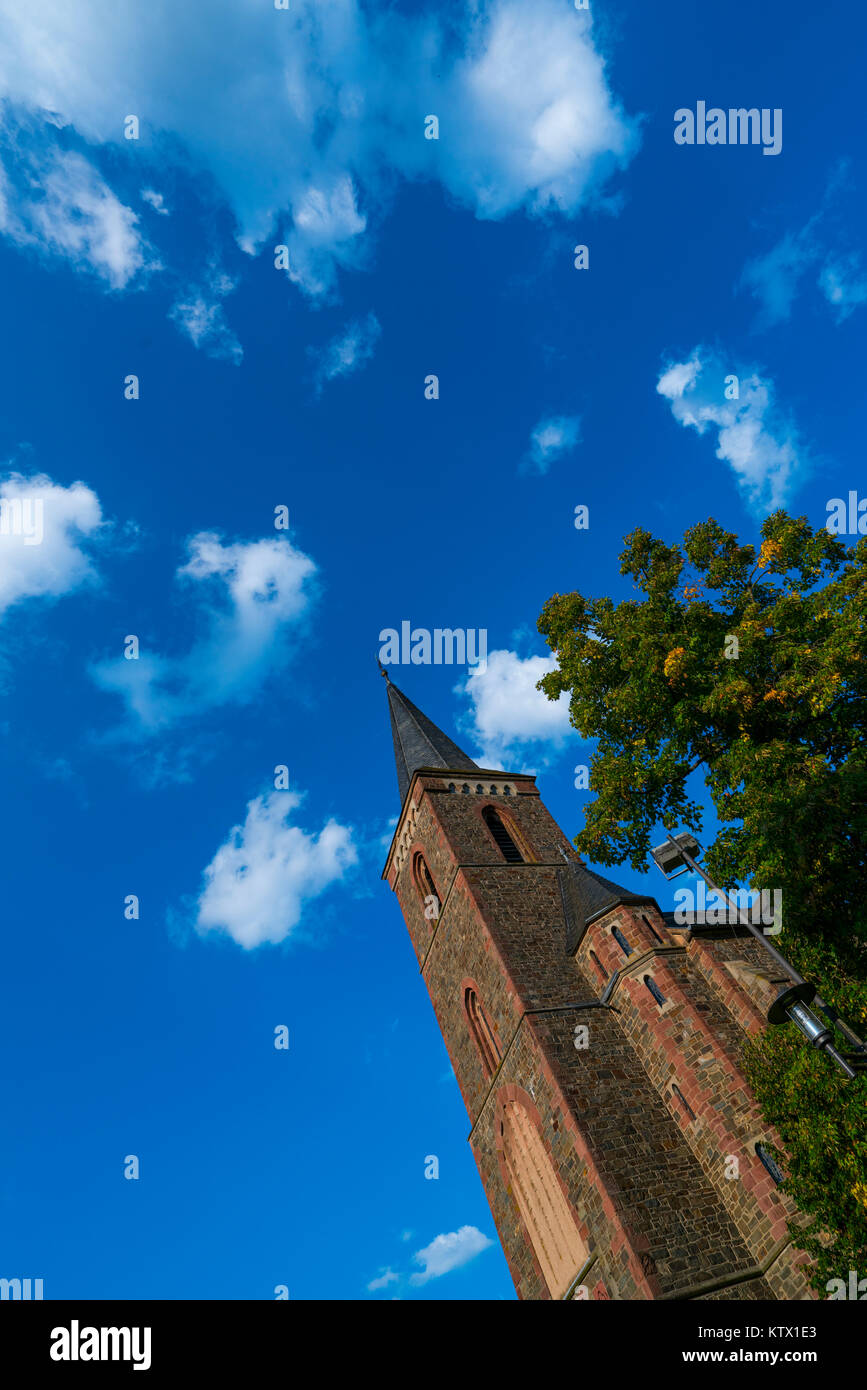Church, Nideggen Village, North Eifel Territory, Eifel Region, Germany ...