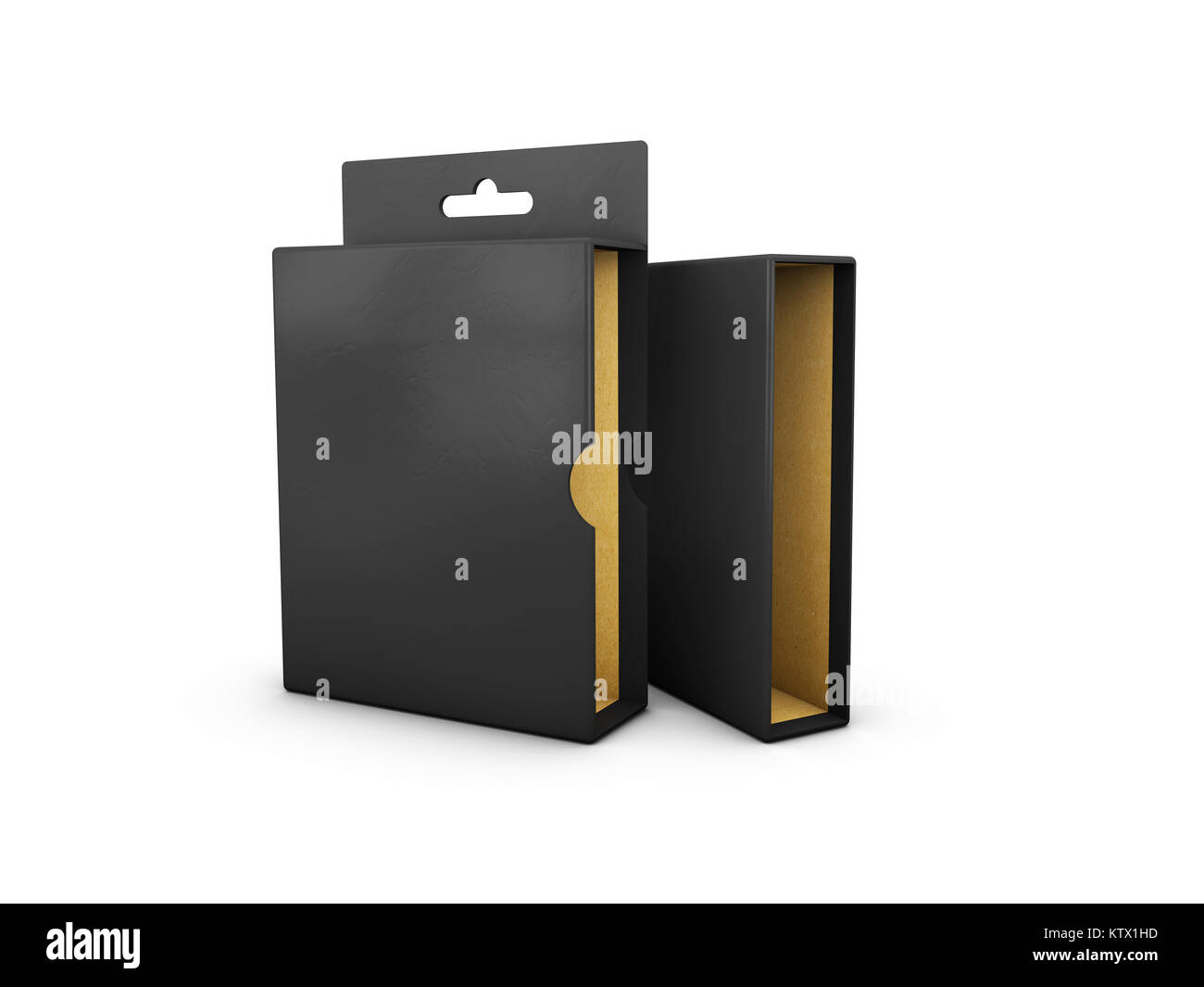 3d Illustration of Black box on a white background Stock Photo - Alamy