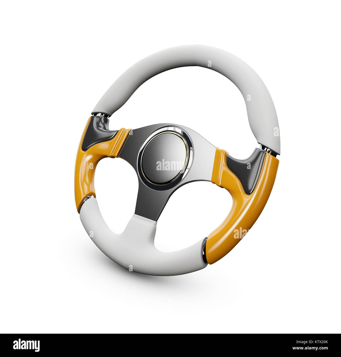 3d Illustration of car steering wheel, isolated white Stock Photo - Alamy