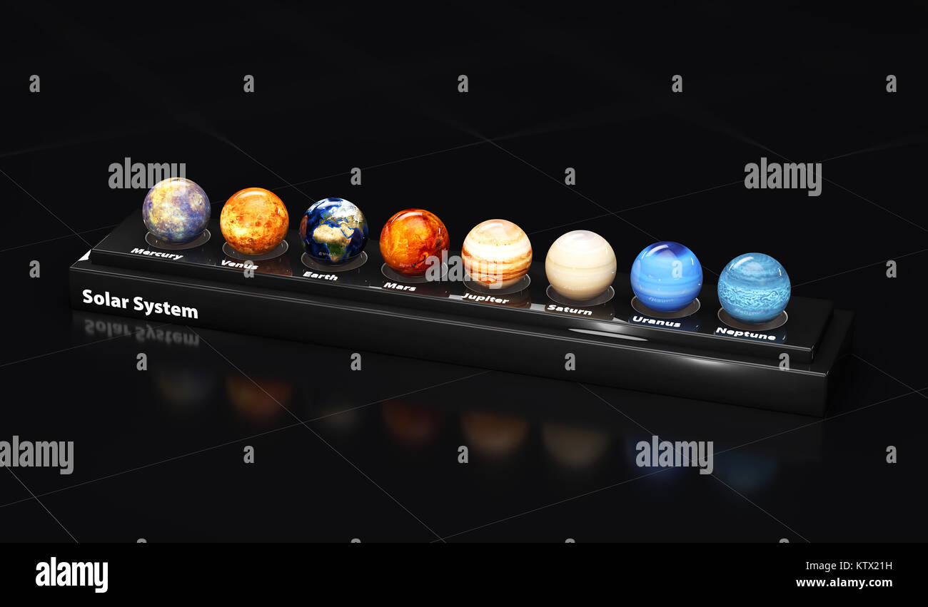 3d illustration of the planets of our solar system Stock Photo - Alamy