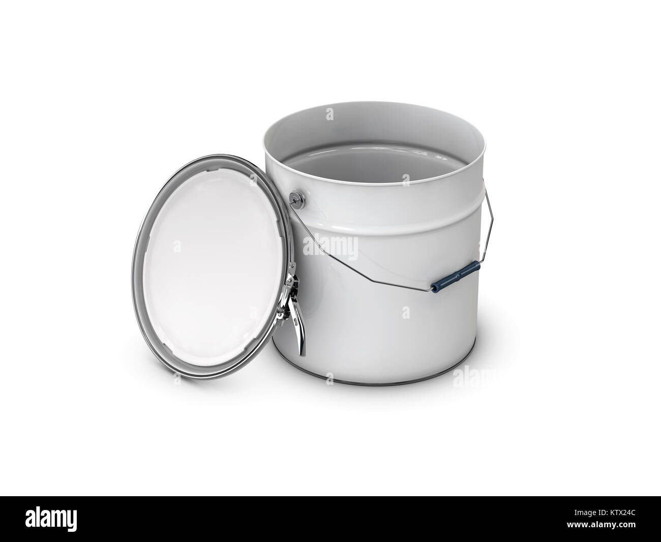 3d Illustration of Empty Bucket, isolated white Stock Photo - Alamy