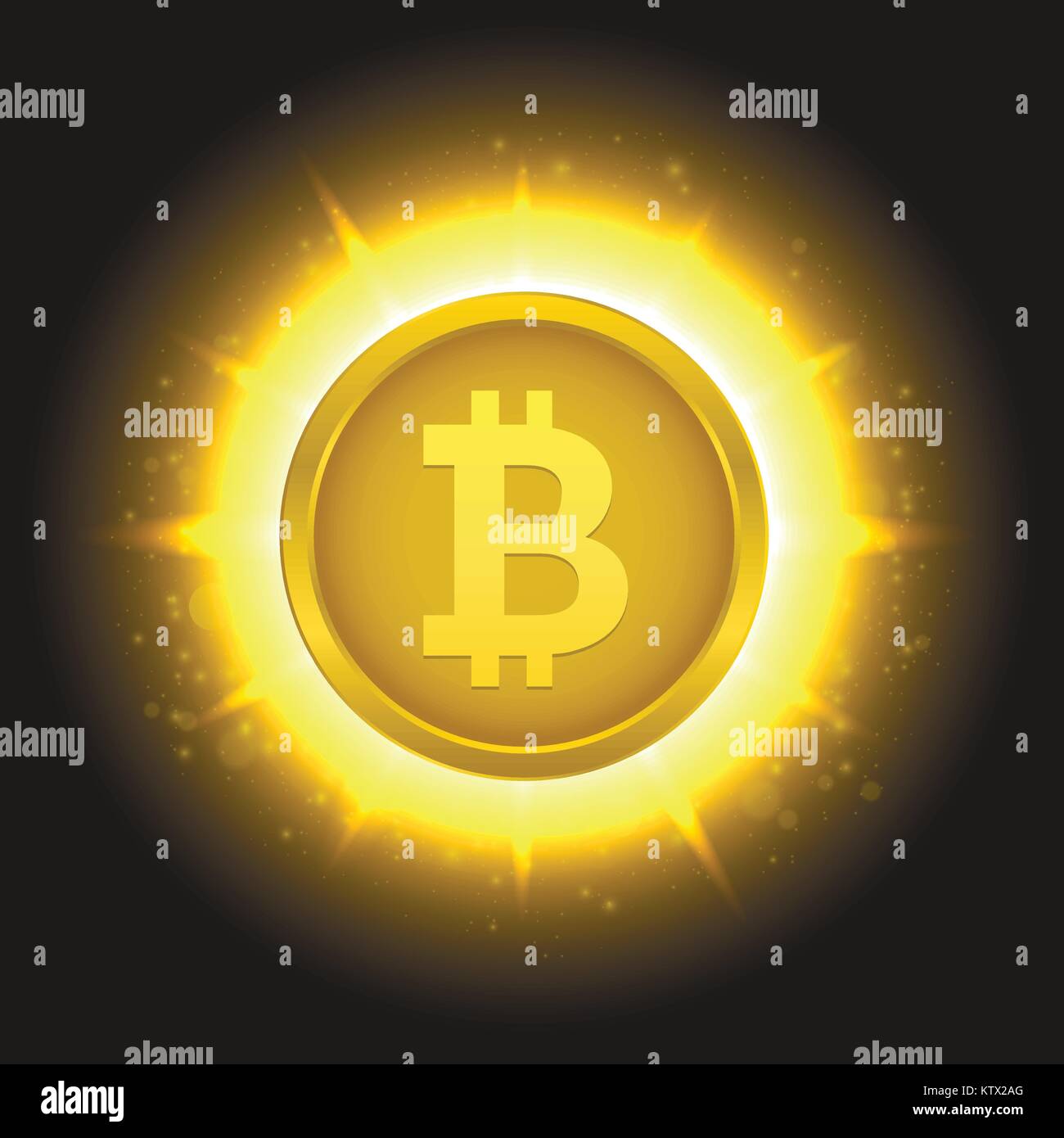 Gold coin glow Stock Vector Images - Alamy