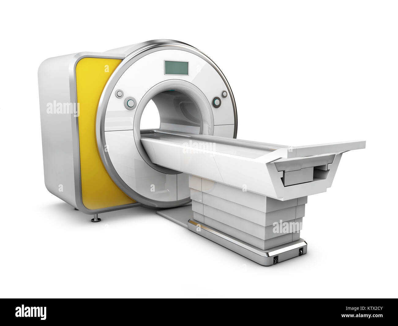 3d Illustration of Magnetic Resonance Imaging Machine Isolated on White ...
