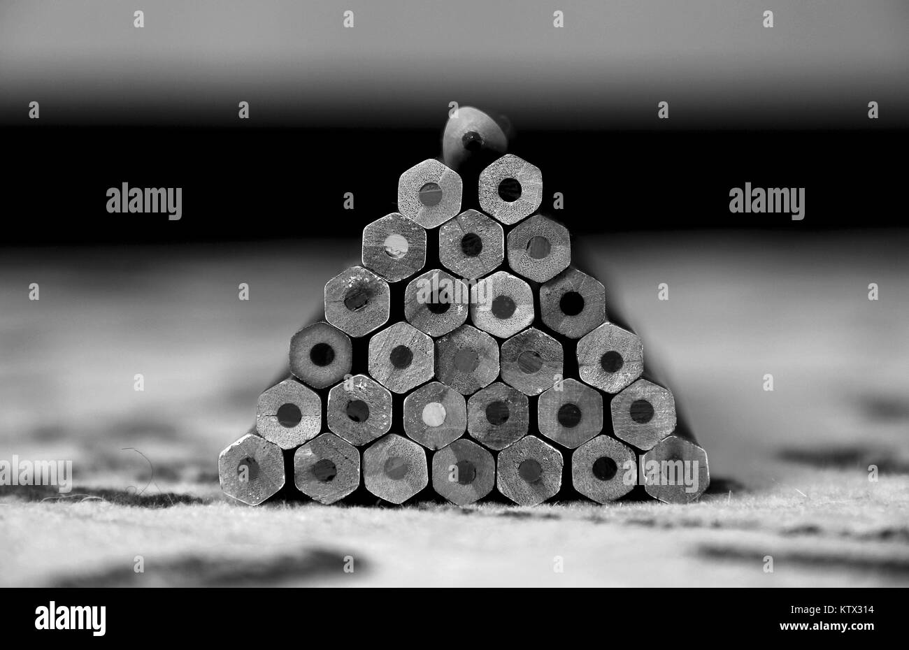 coloured pencil pyramid Stock Photo - Alamy