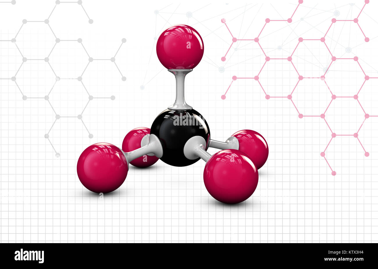 Magentas molecule structure, 3D illustration, isolated white Stock ...