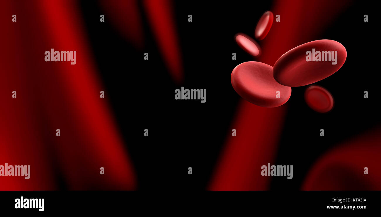Red blood cells. Blood elements, 3d Illustration Stock Photo - Alamy