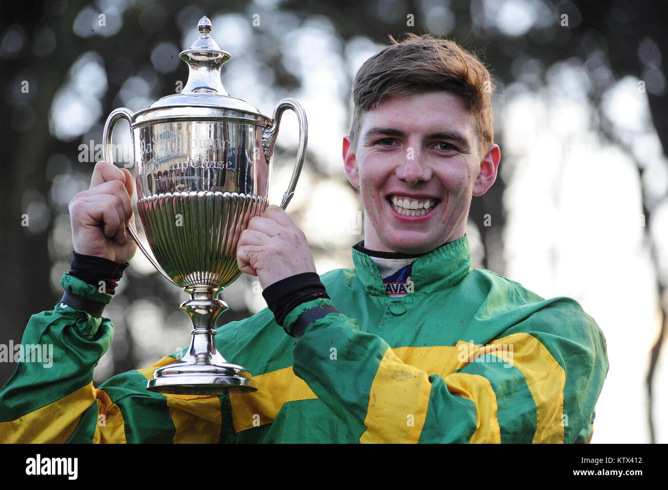 Jockey Donagh Meyler after winning the Paddy Power Chase on Anibale Fly ...