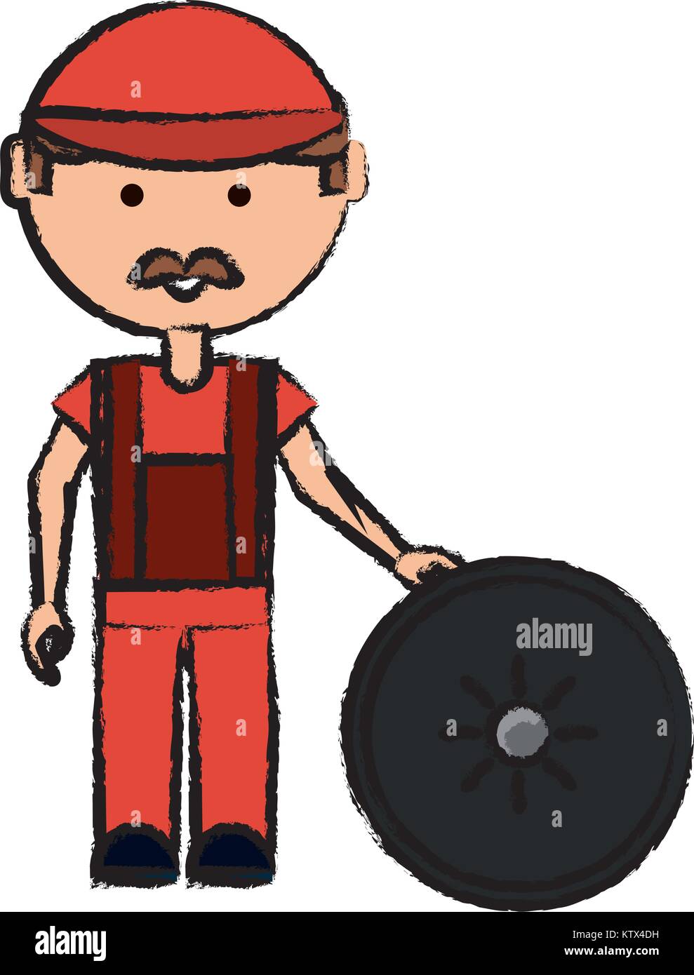 cartoon mechanic man icon Stock Vector Image & Art - Alamy