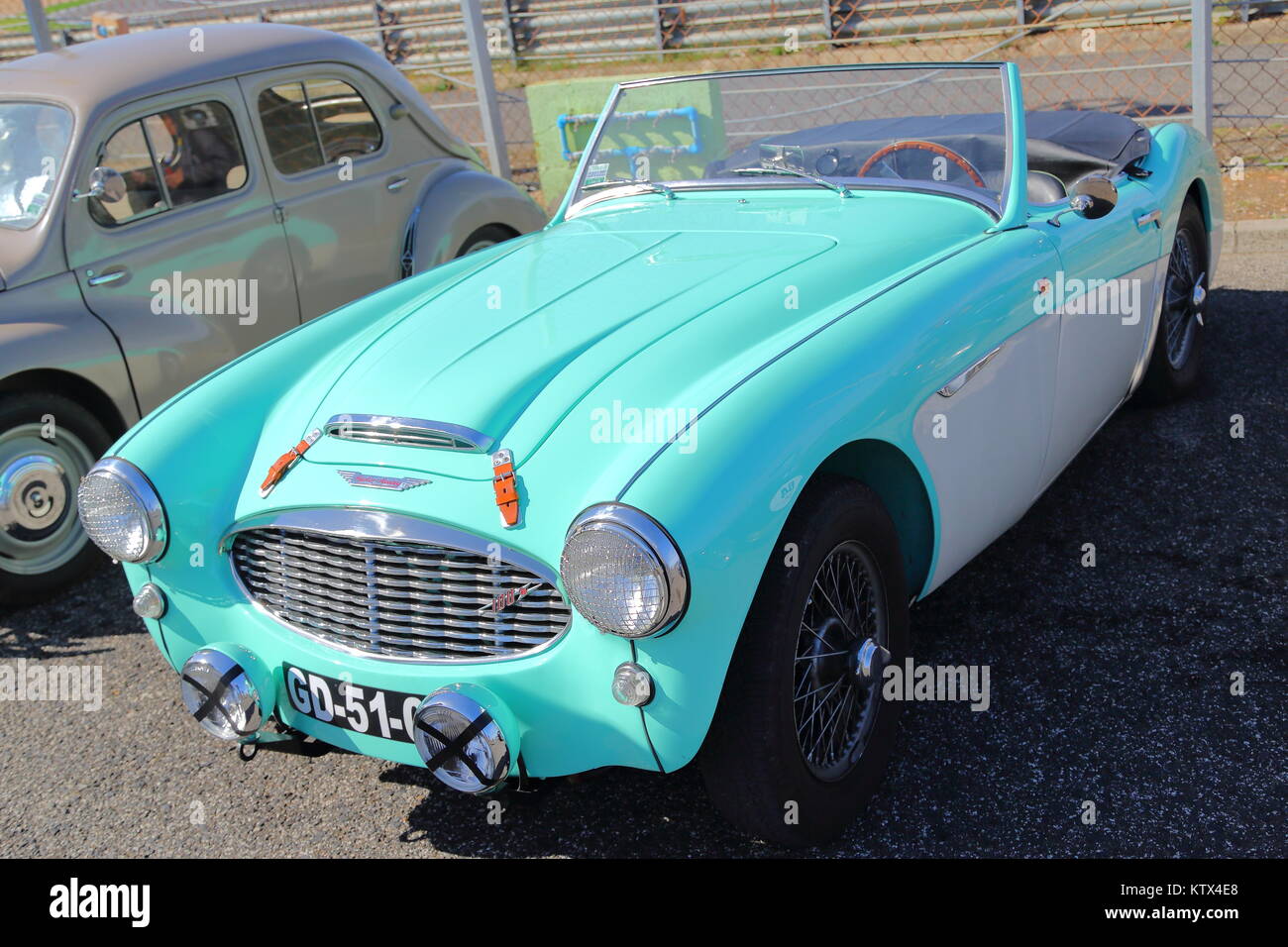 Classic Austin Healey 100 at the Estoril Race Course in Portugal Stock ...