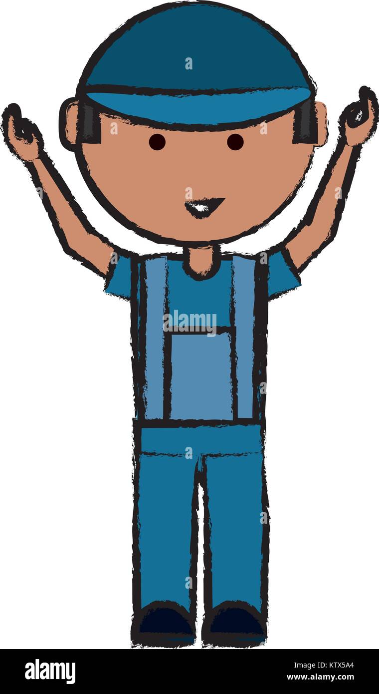 cartoon mechanic man icon Stock Vector Image & Art - Alamy