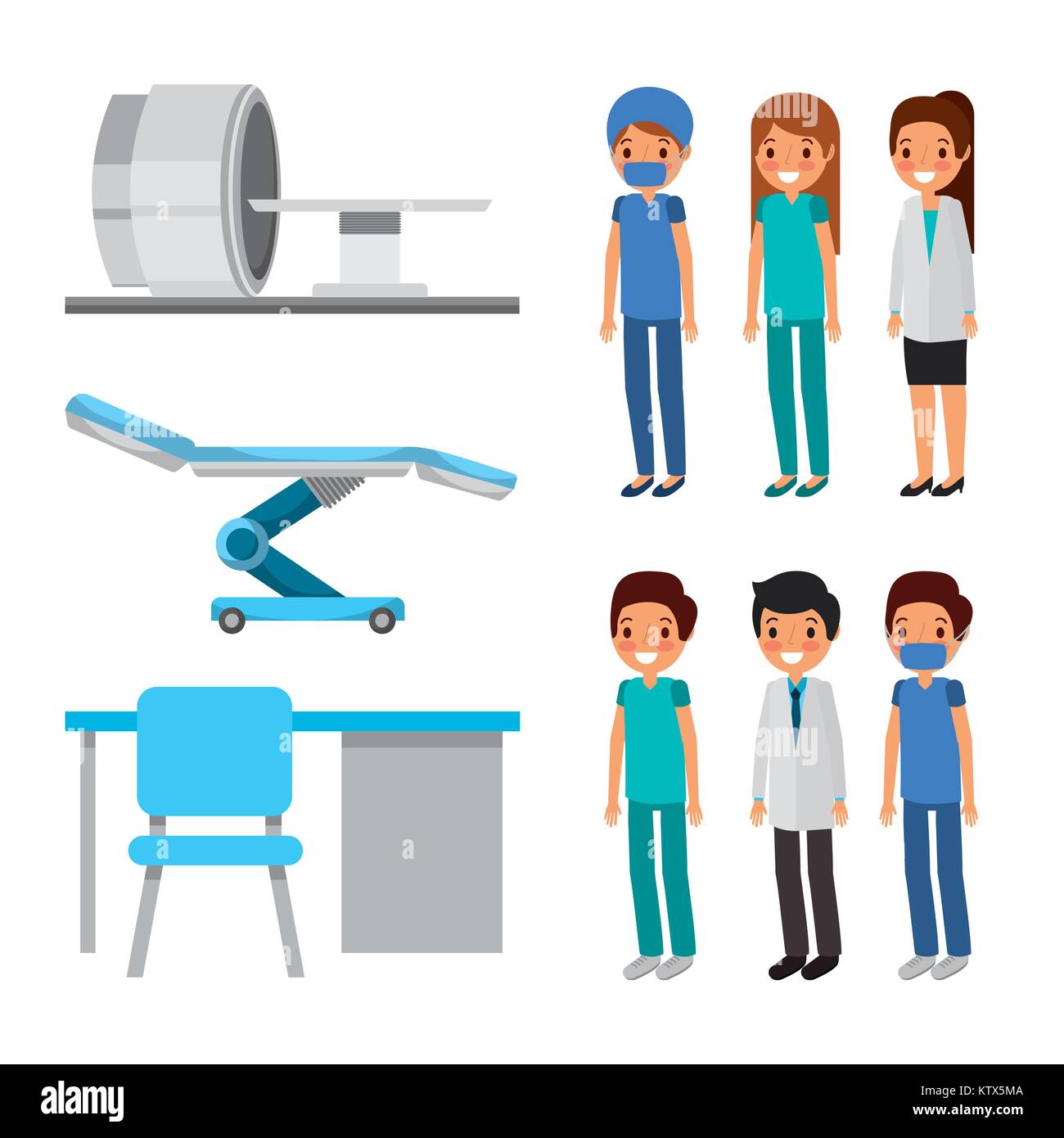 Doctor nurse male patient room Cut Out Stock Images & Pictures - Alamy