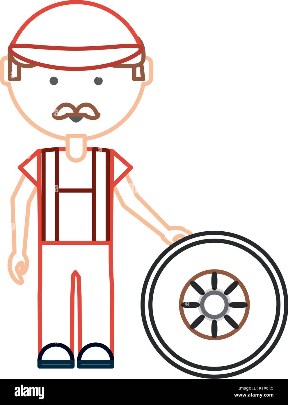 cartoon mechanic man icon Stock Vector Image & Art - Alamy