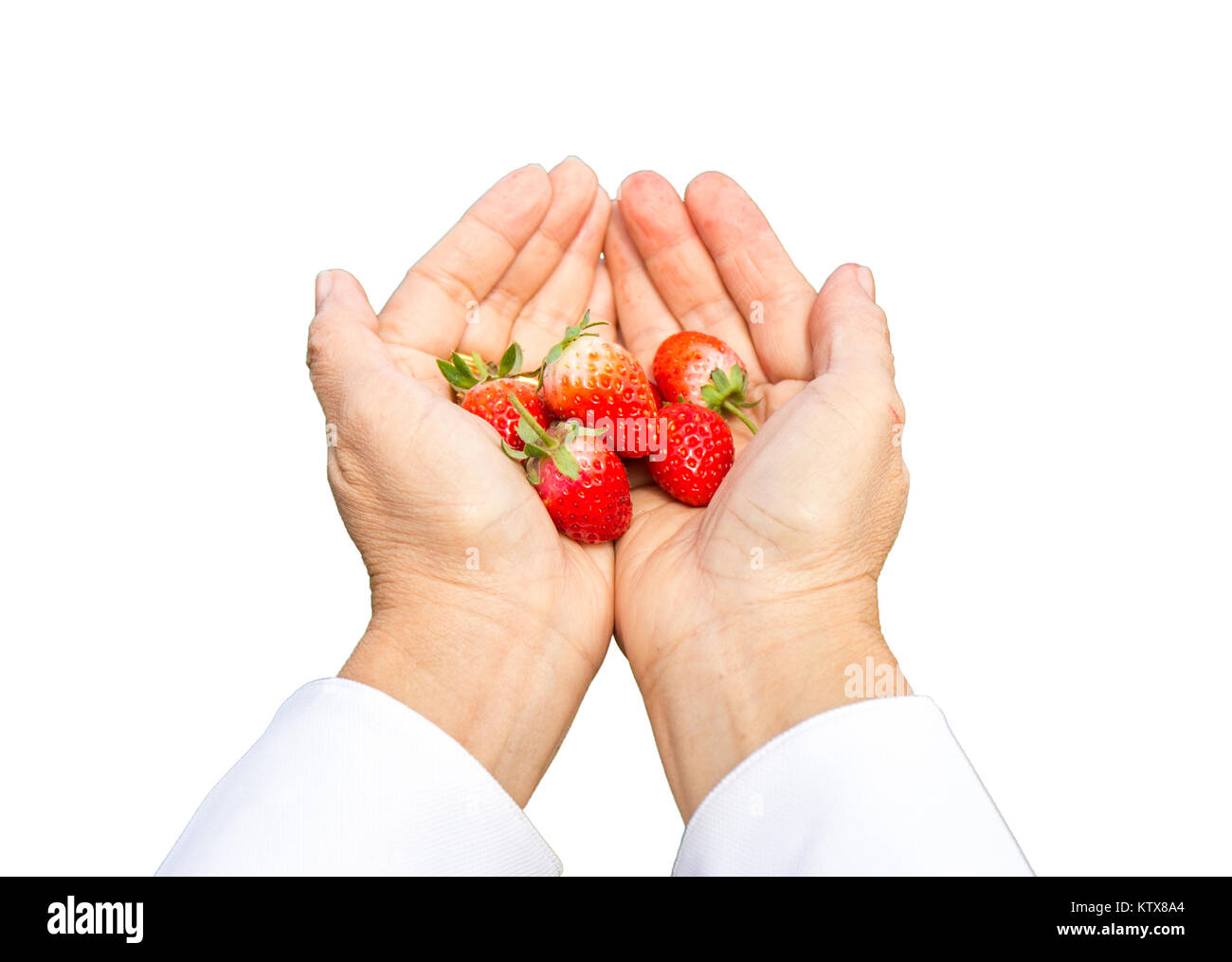 Female hand bowl tasty Cut Out Stock Images & Pictures - Alamy