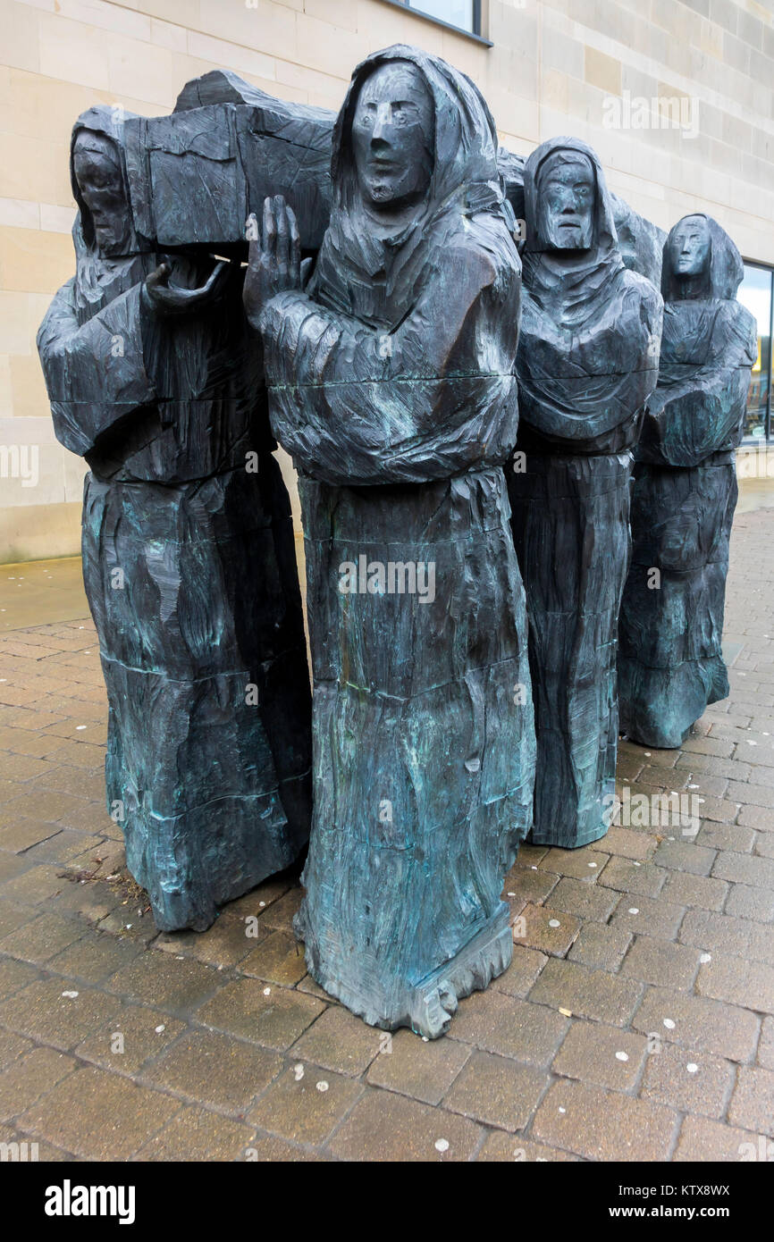 Sculpture of Saint Cuthberts Journey by Fenwick Lawson outside the Gala ...
