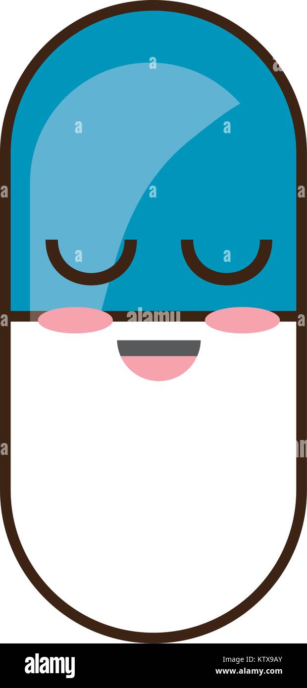 kawaii pill icon image Stock Vector Image & Art - Alamy
