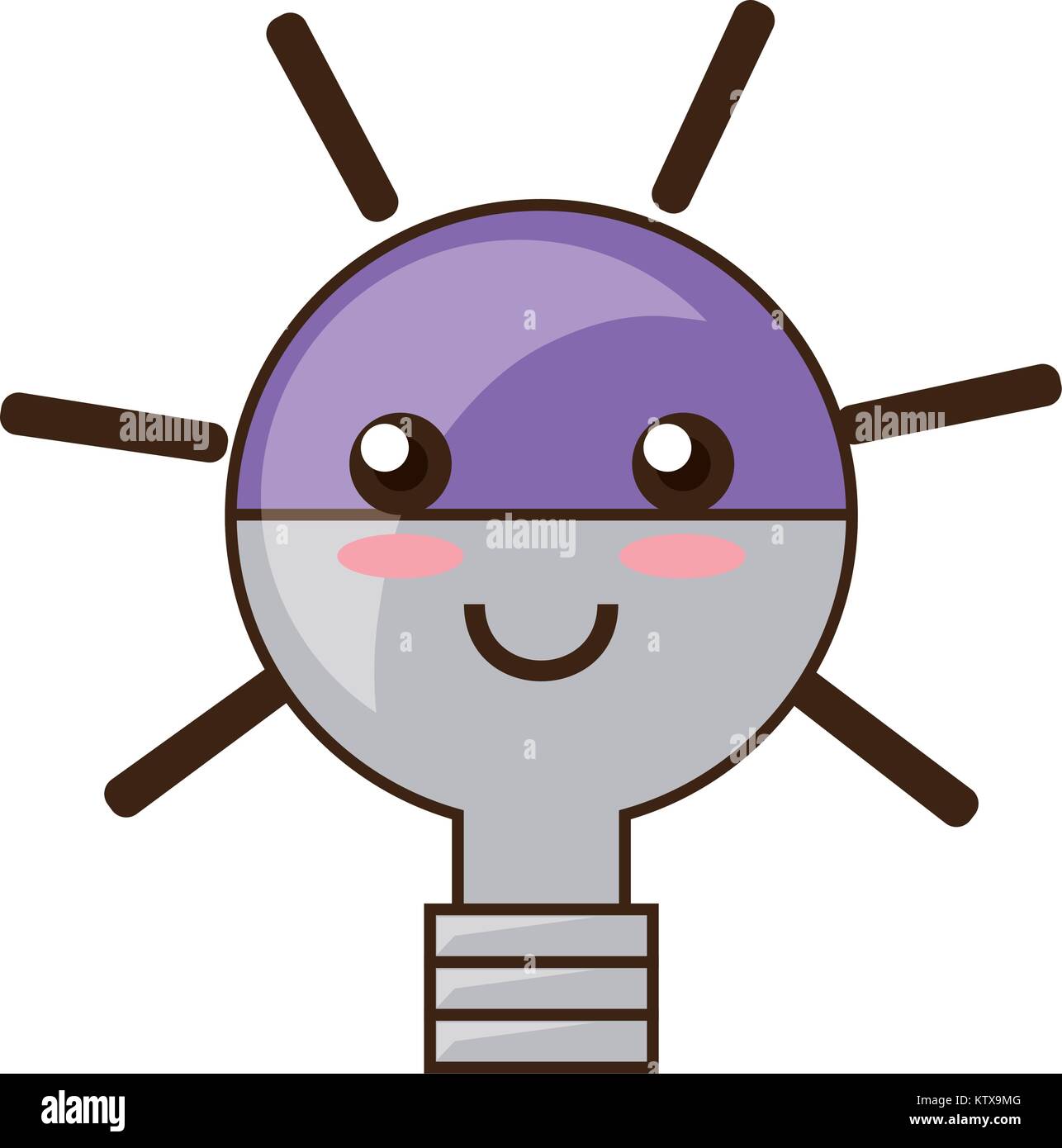 kawaii light bulb Stock Vector Image & Art - Alamy