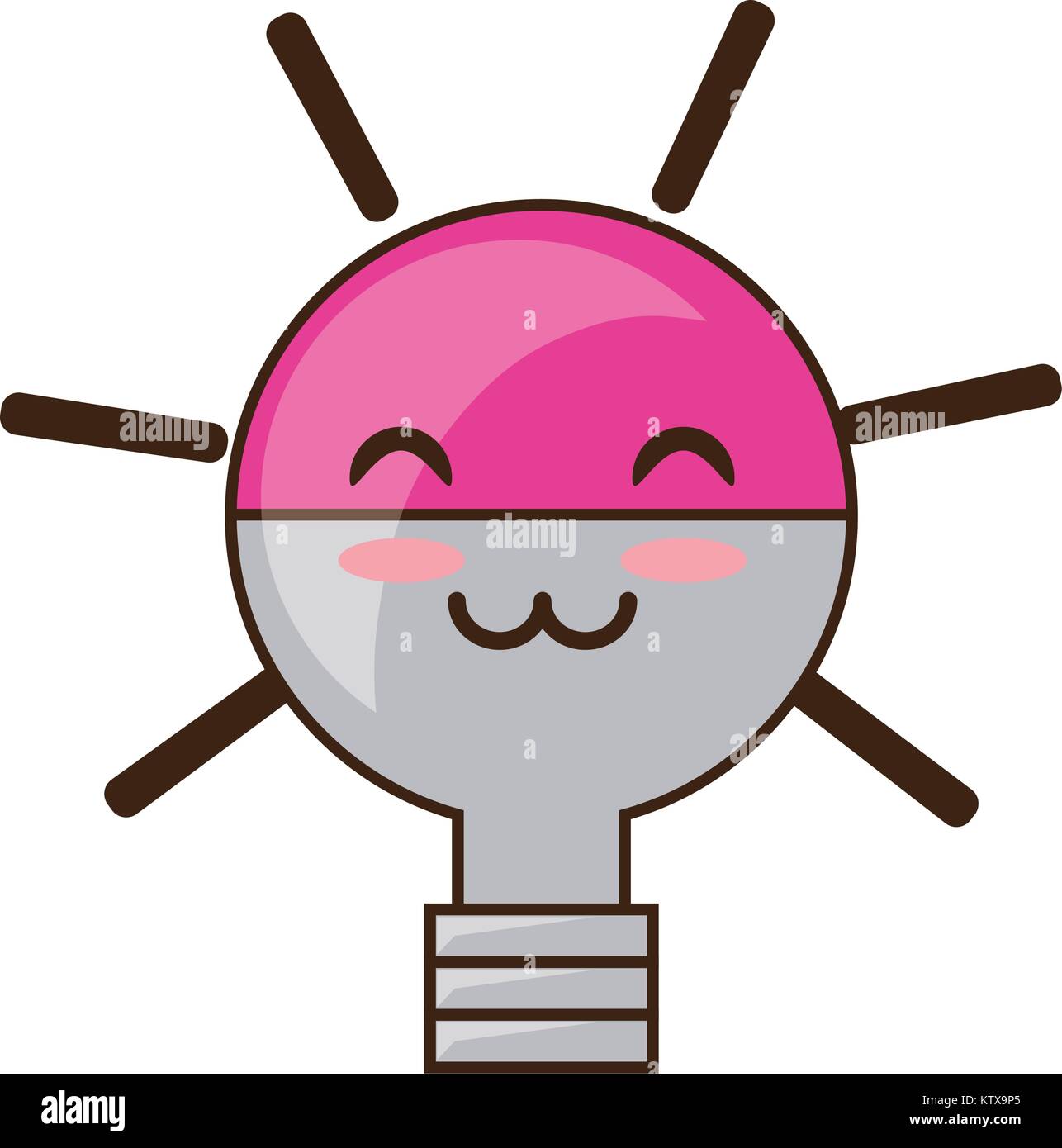 kawaii light bulb Stock Vector Image & Art - Alamy